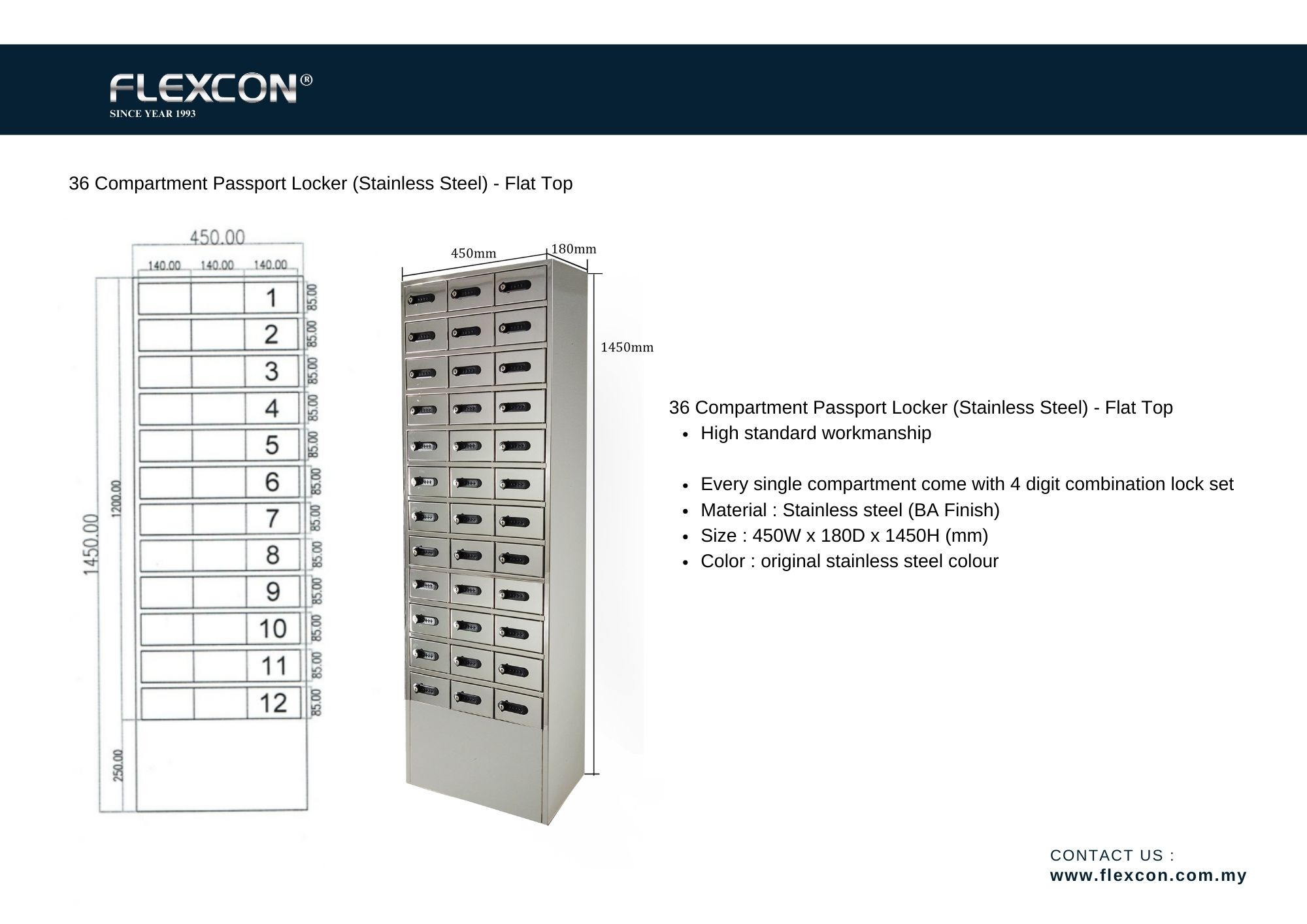Stainless Steel Passport Locker